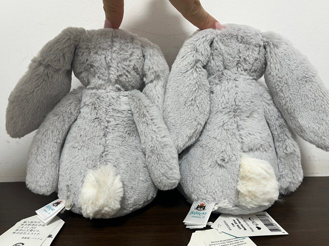 Jellycat Bashful Bunny - Grey, Hobbies & Toys, Toys & Games on Carousell