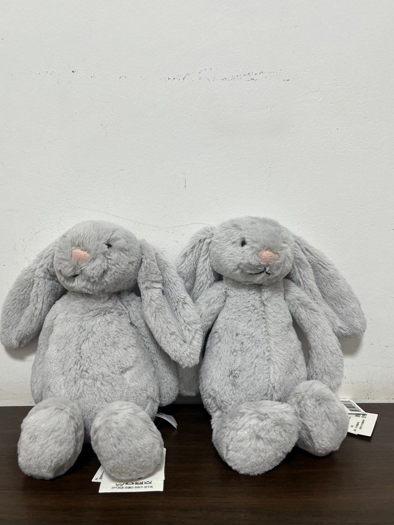 Jellycat Bashful Bunny - Grey, Hobbies & Toys, Toys & Games on Carousell