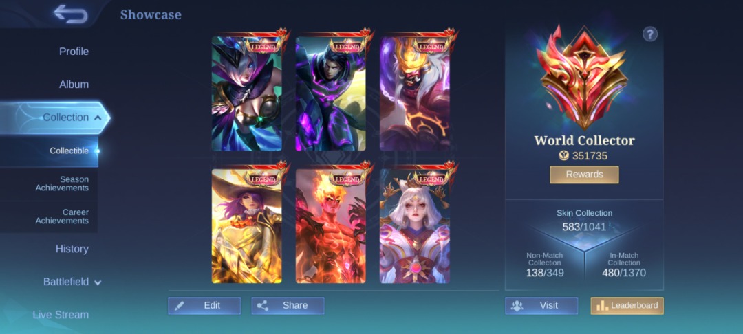 Mobile Legends World Collector Account, Video Gaming, Gaming ...