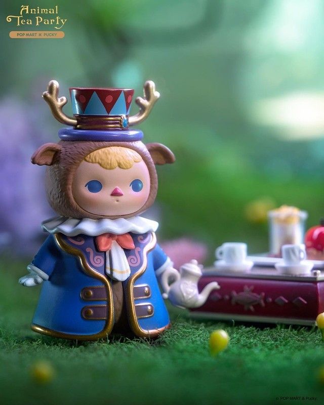 POP MART Pucky Animal Tea Party Mini Series Blind Box - Moose Baby ...