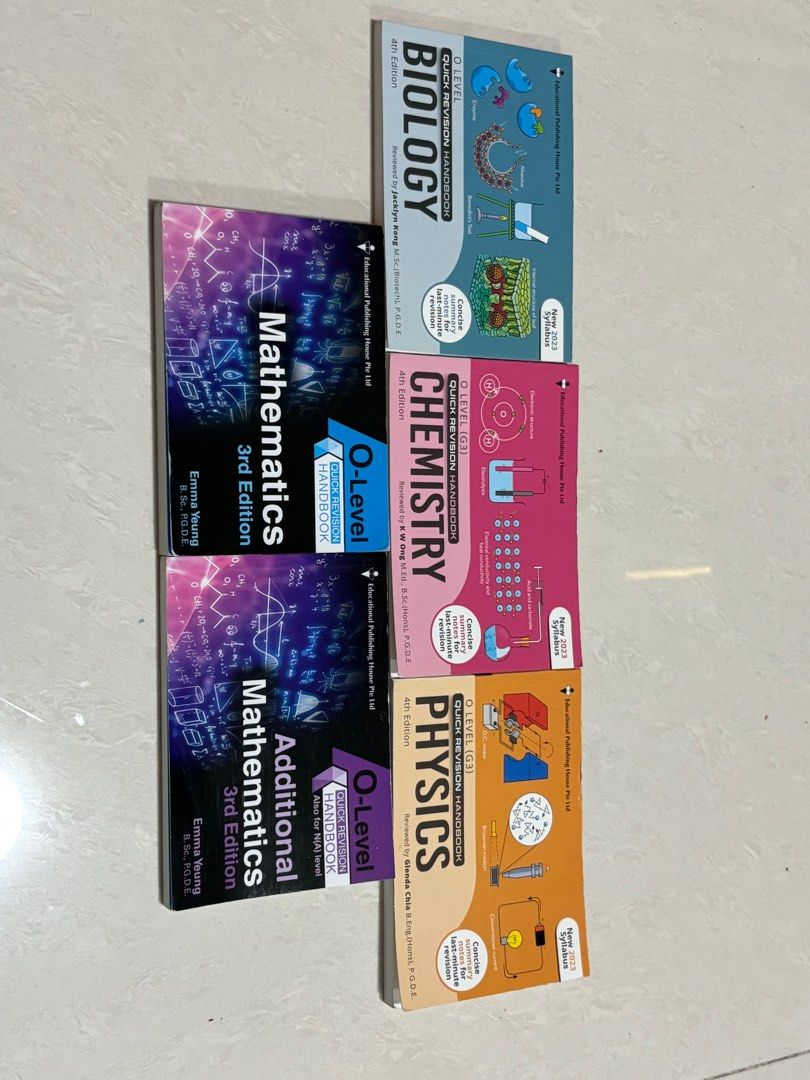 O-Level Quick Revision Handbooks (Physics, Chemistry, Biology, EMaths ...