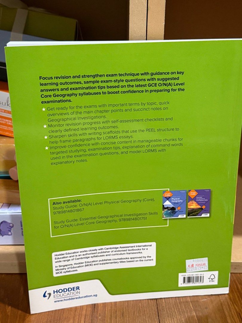 O/N(A) Level Human Geography (Core) Study Guide, Hobbies & Toys, Books ...
