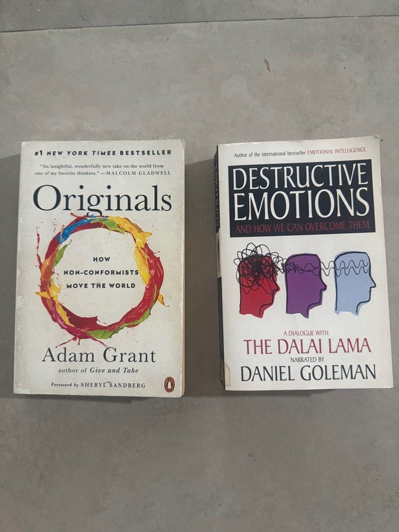 Originals by Adam Grant , Destructive Emotions by Daniel Goldman ...