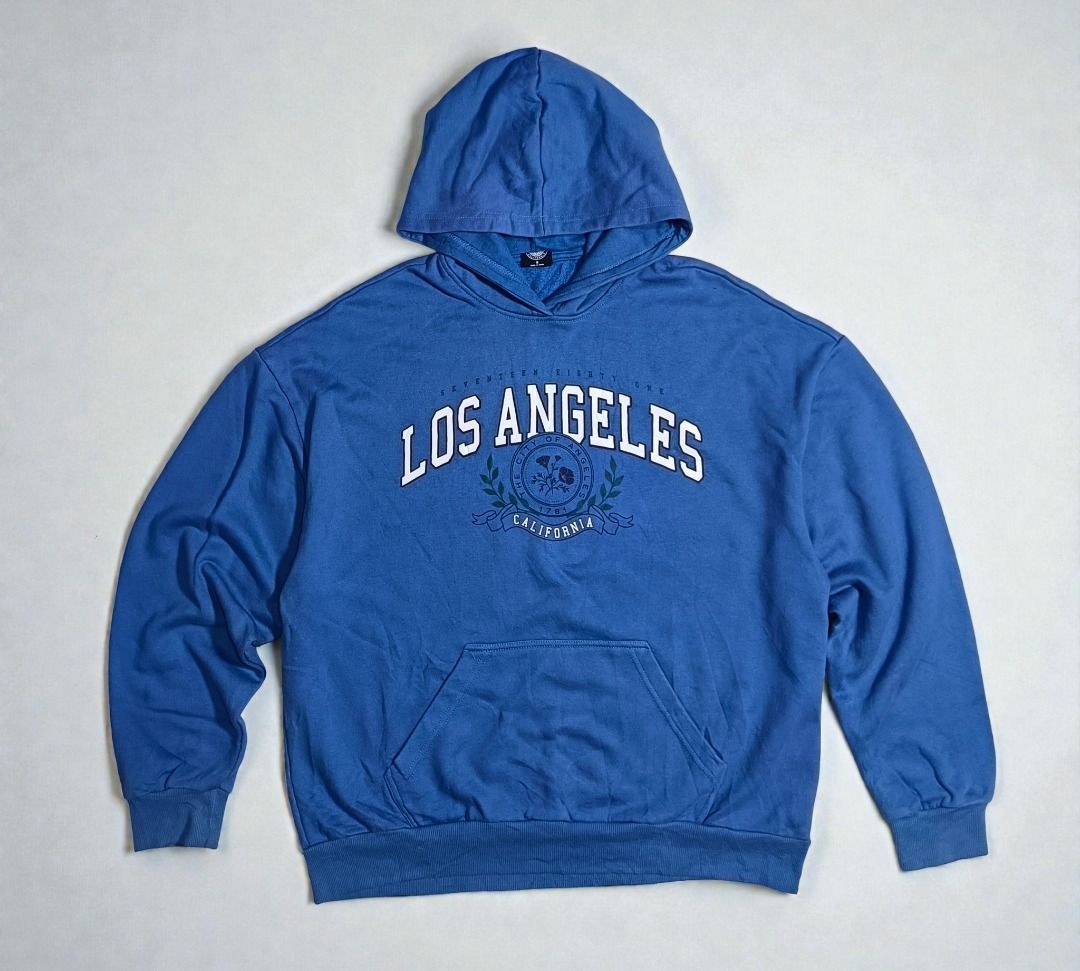PacSun LA Pullover Hoodie Blue | Oversized Fit, Men's Fashion, Tops ...