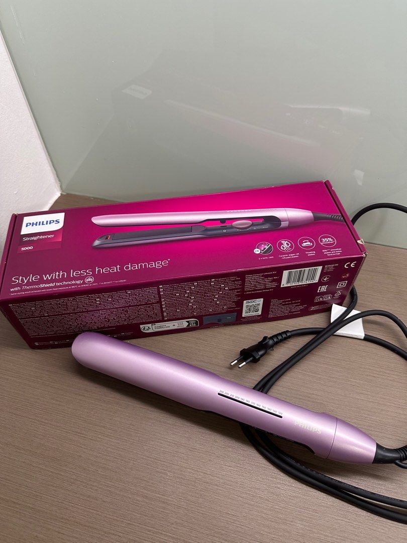 PHILIPS 5000 Series BHS530/00 Hair Straightener in Metallic Pink ...