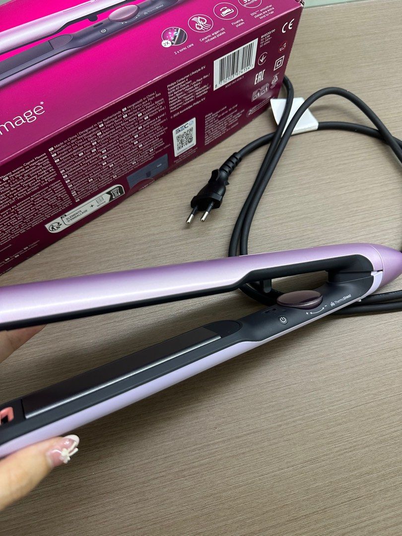 PHILIPS 5000 Series BHS530/00 Hair Straightener in Metallic Pink ...