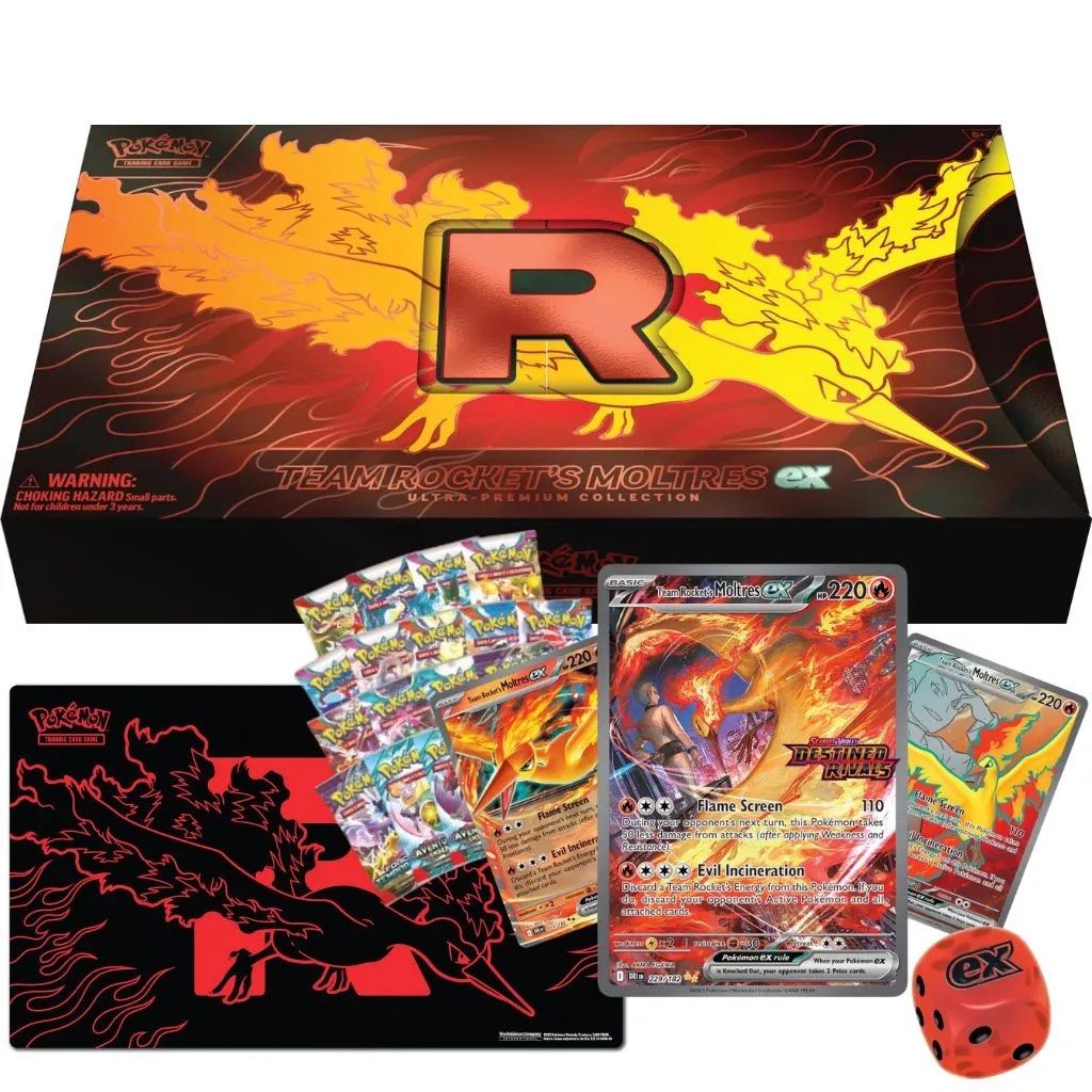 Pokemon Team Rocket's Moltres EX Premium Collection, Hobbies & Toys ...