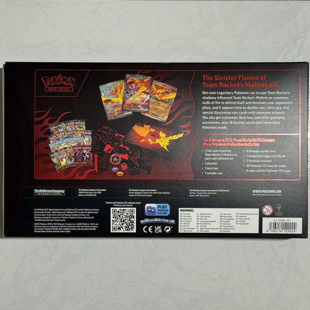 Pokemon Team Rocket's Moltres EX Premium Collection, Hobbies & Toys ...