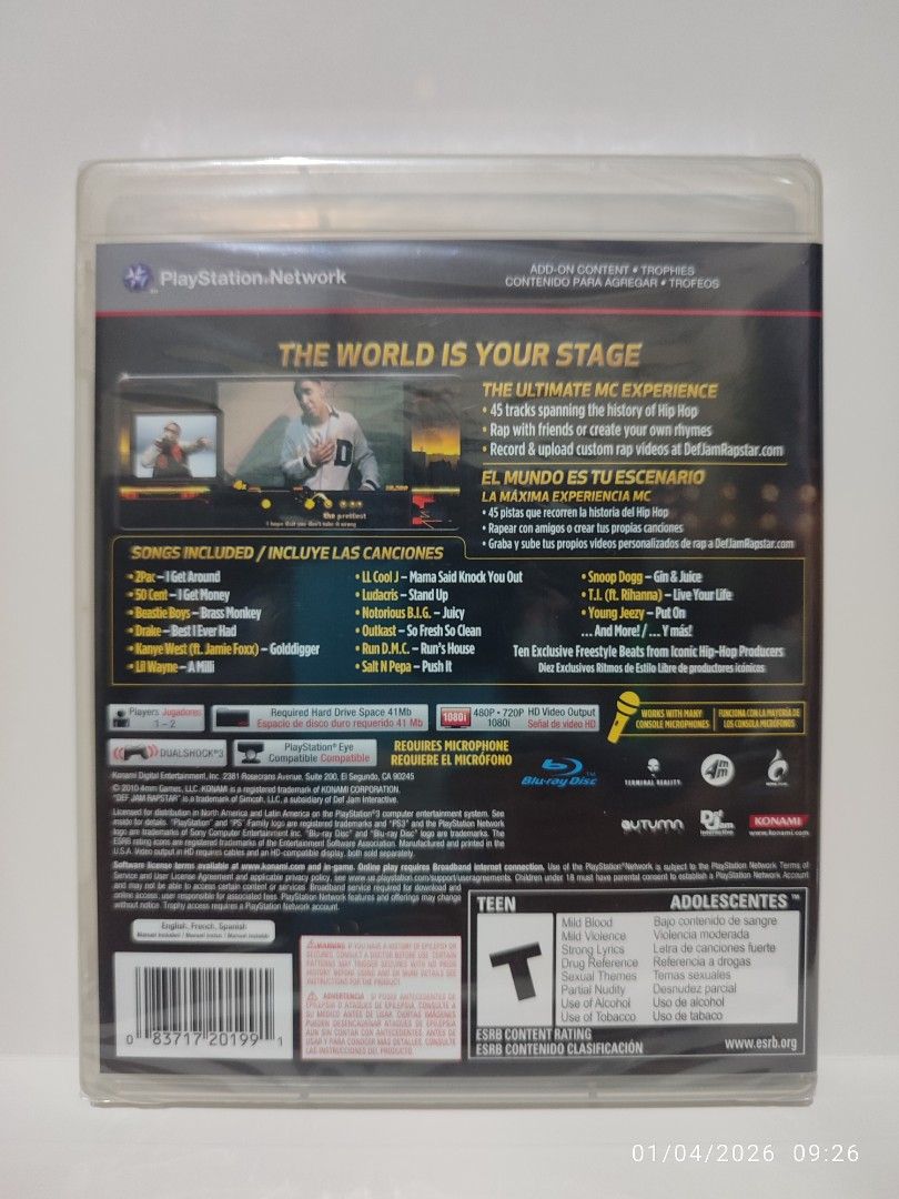 PS3 - Def Jam Rapstar (BRAND NEW) "R1", Video Gaming, Video Games ...