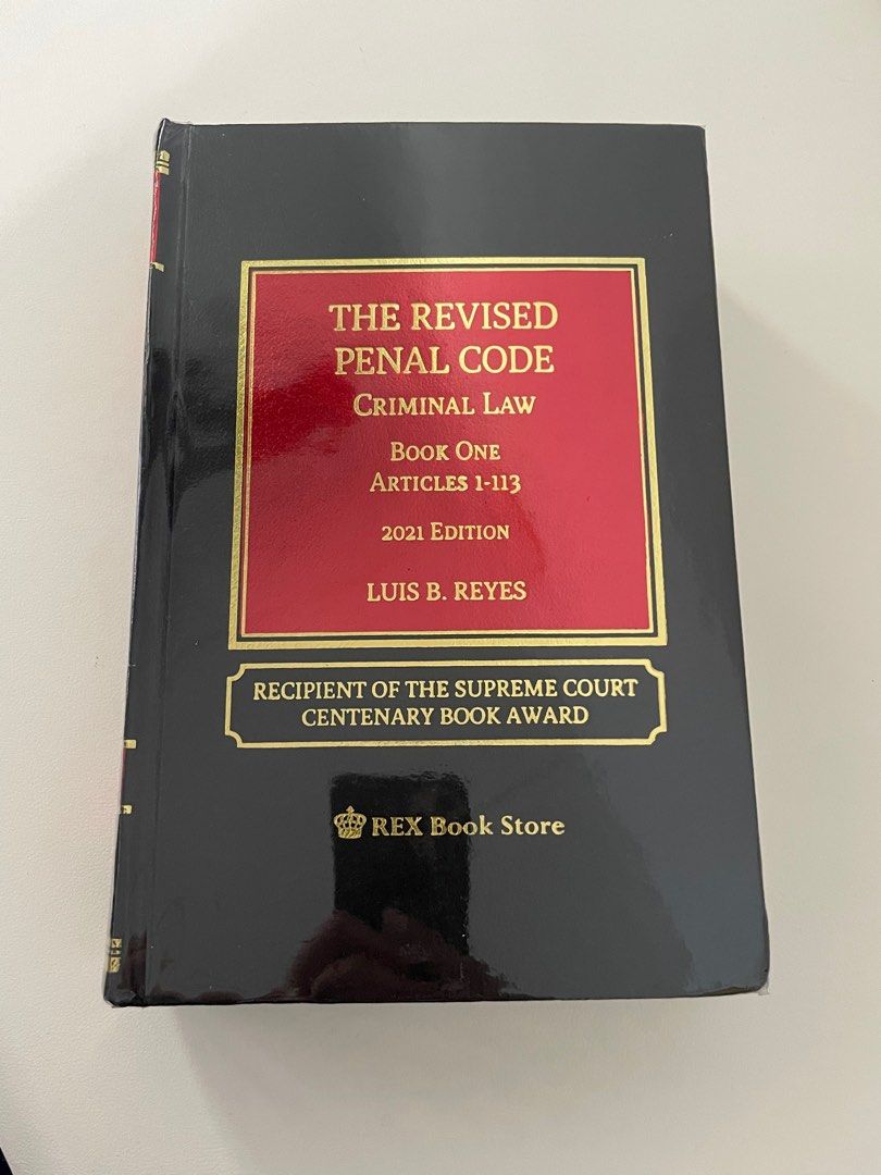 Reyes The Revised Penal Code Criminal Law Book One, Hobbies & Toys ...