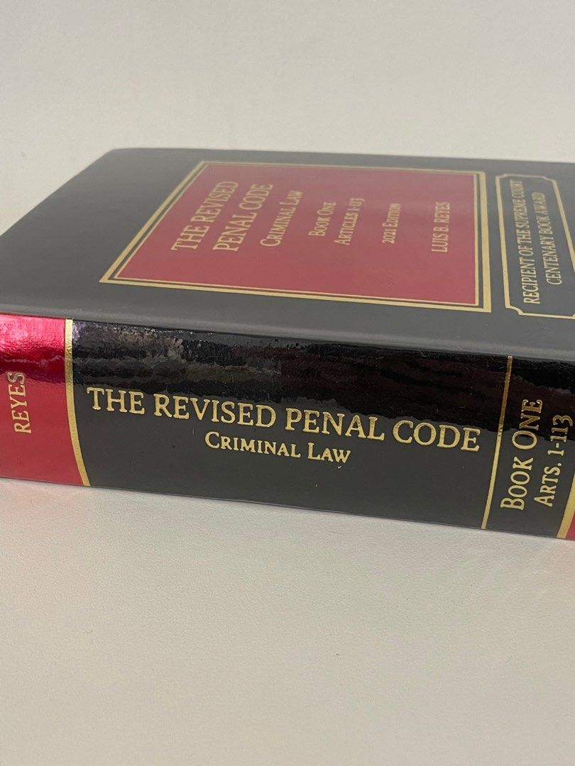 Reyes The Revised Penal Code Criminal Law Book One, Hobbies & Toys ...