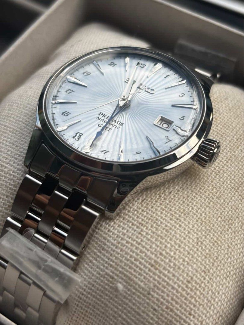 Seiko Presage Automatic GMT Watch, Luxury, Watches on Carousell