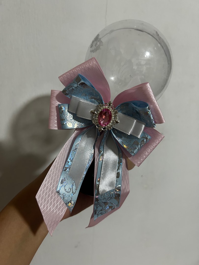 seventeen inspired kpop lightstick ribbon bow deco accessory, Hobbies ...