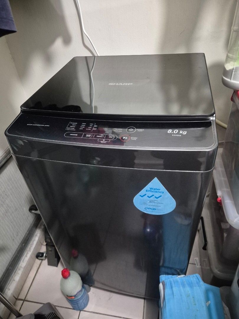 Sharp 8.0kg Washing Machine ESX858, TV & Home Appliances, Washing ...