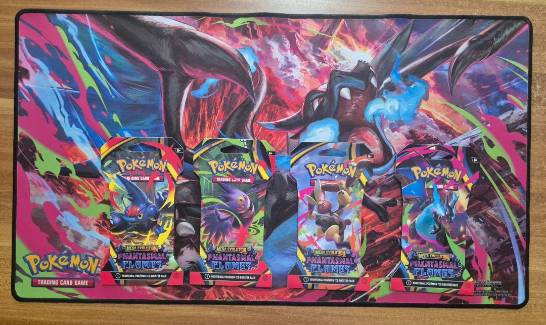 Pokémon TCG Mega Evolution Phantasmal Flames Sleeved Booster Packs ...