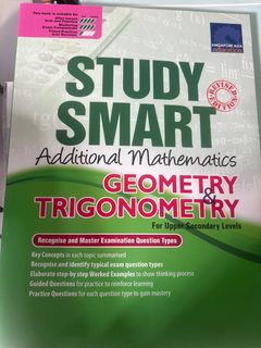 Study Smart Additional Mathematics Textbook, Hobbies & Toys, Books ...
