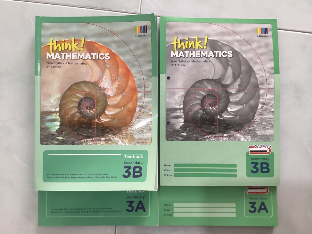 Think! Mathematics Secondary 3A & 3B Textbook + Workbook, Hobbies ...