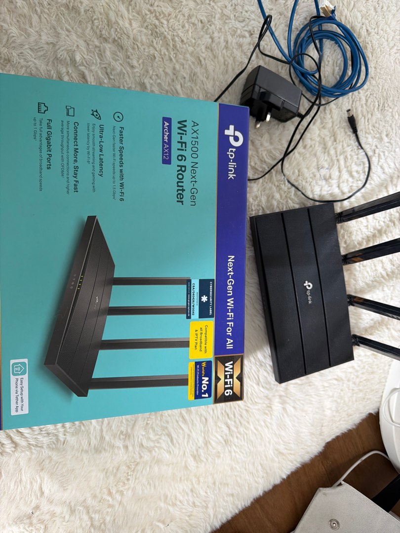 TP-Link AX1500 Next-Gen Wi-Fi 6 Router Archer AX12, Computers & Tech ...
