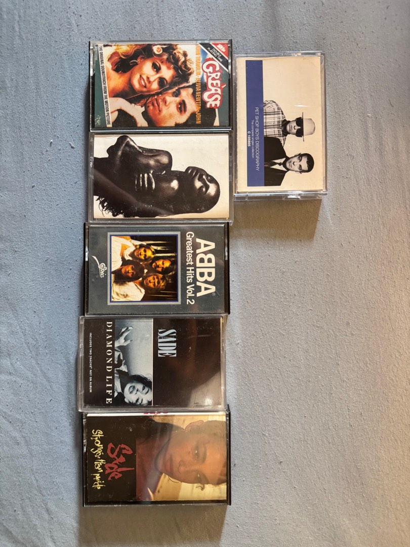Vintage Cassette Tapes - Grease, ABBA, Sade, Pet Shop Boys and Adele ...