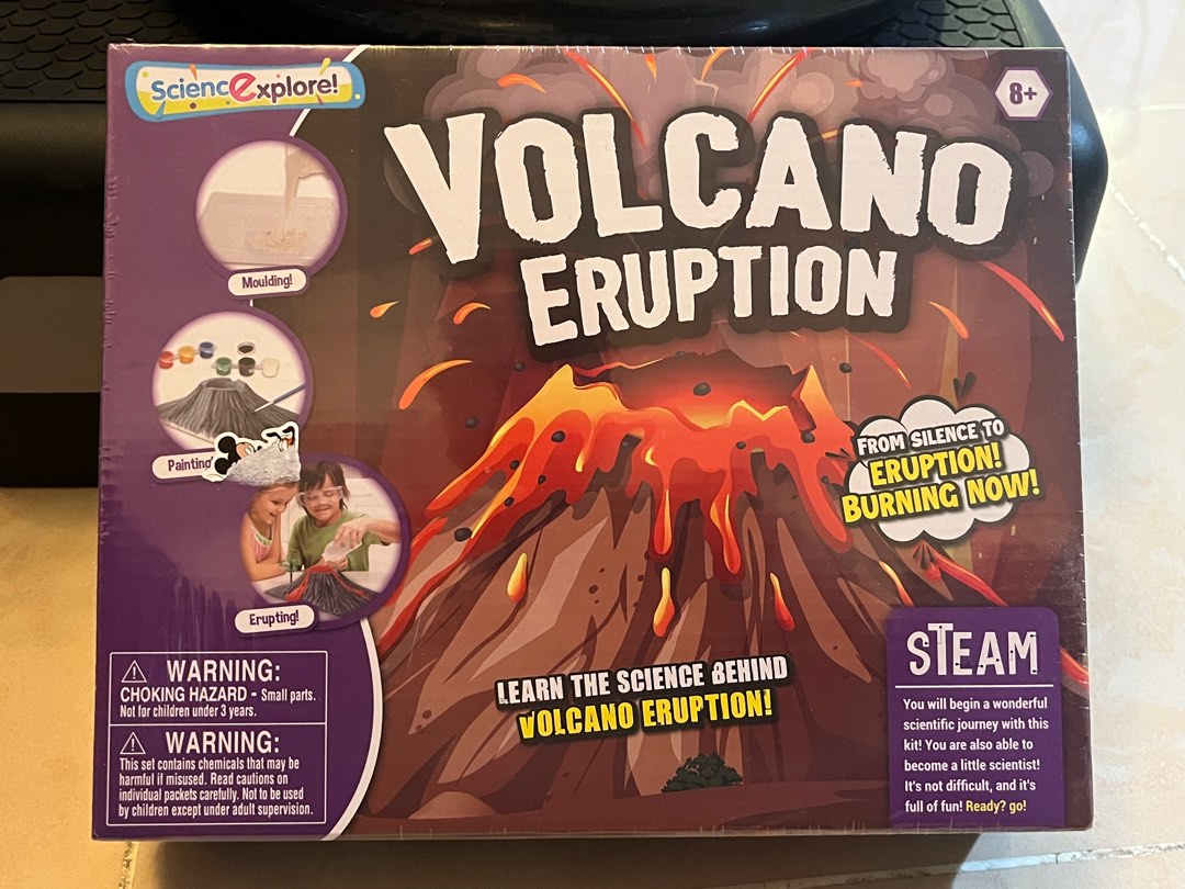 Volcano Eruption Science Experiment DIY Kit 火山爆發科學實驗DIY套件, 興趣及遊戲, 玩具 ...