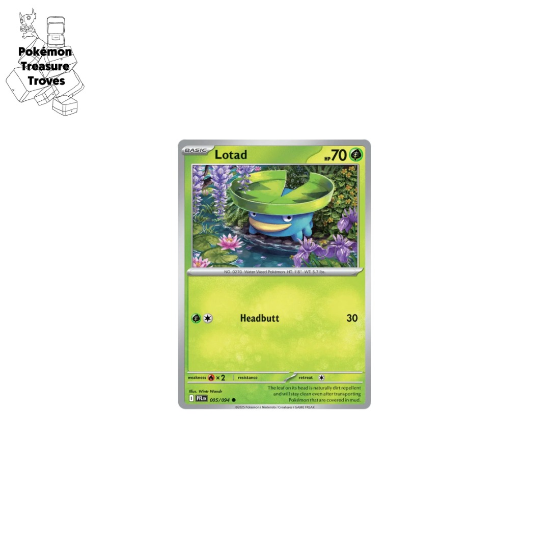 [$0.30/$0.50] Pokemon Mega Evolution Phantasmal Flames Lotad Normal ...