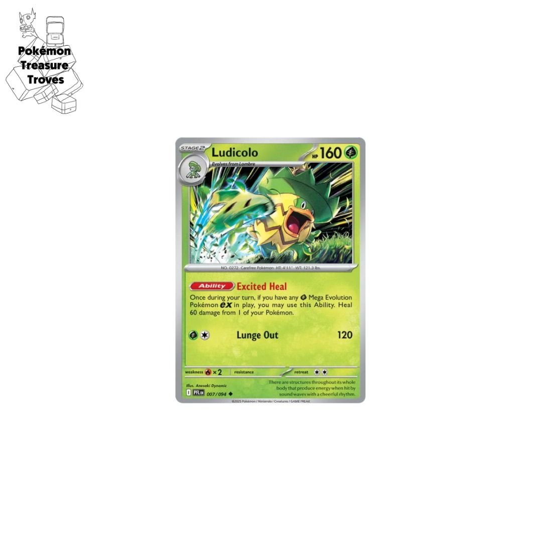 [$0.30/$0.50] Pokemon Mega Evolution Phantasmal Flames Ludicolo Normal ...
