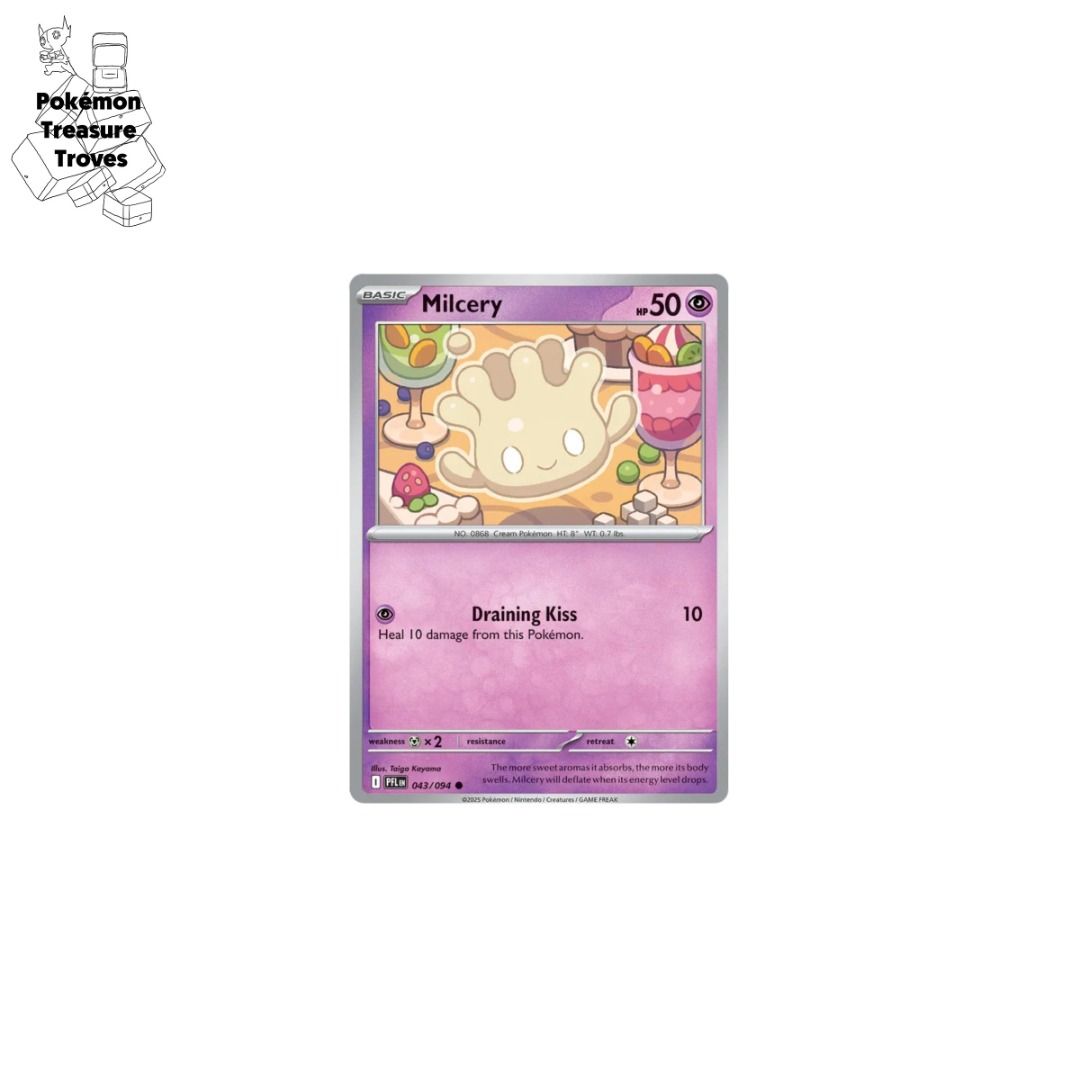 [$0.30/$0.50] Pokemon Mega Evolution Phantasmal Flames Milcery Normal ...