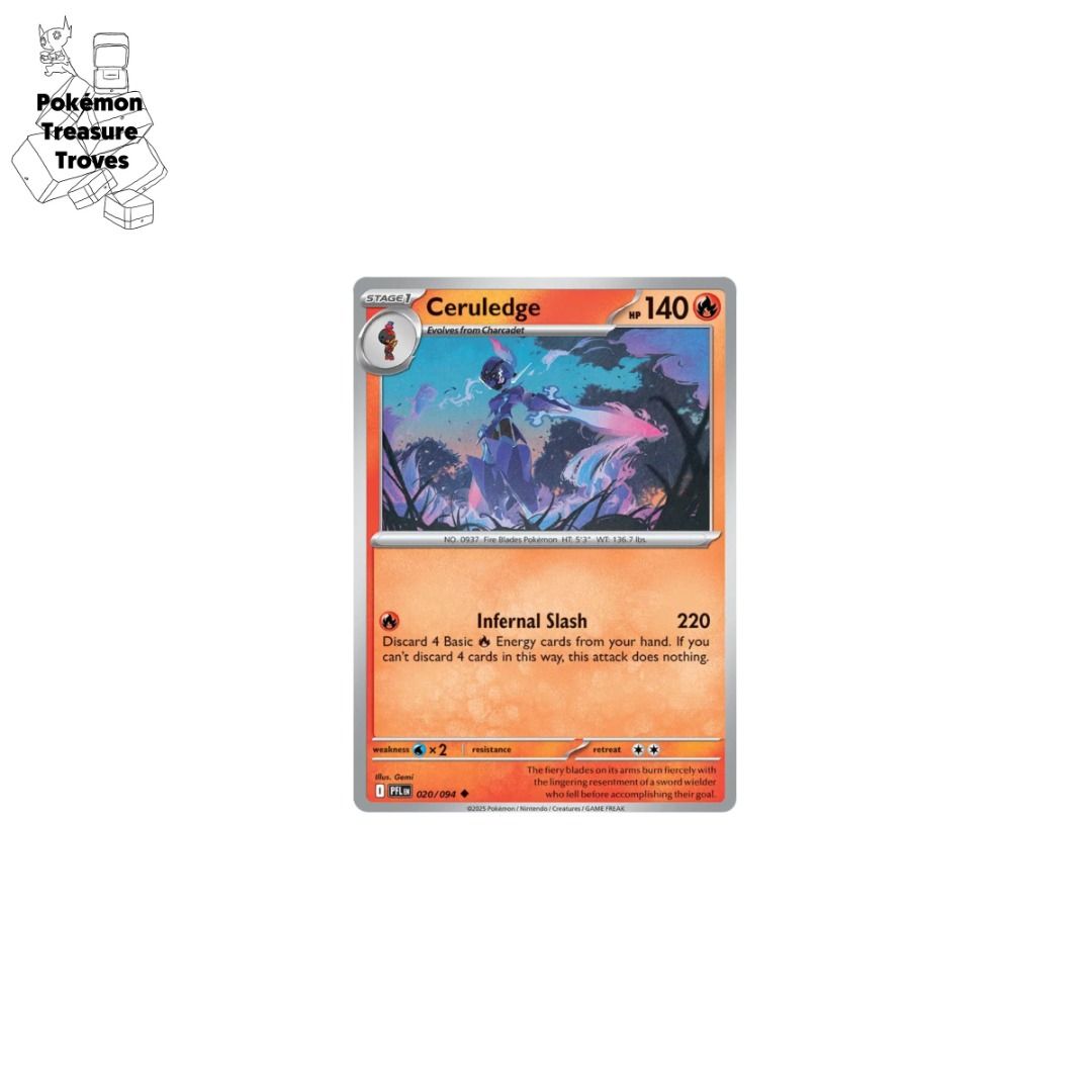 [$0.30/$0.70] Pokemon Mega Evolution Phantasmal Flames Ceruledge Normal ...