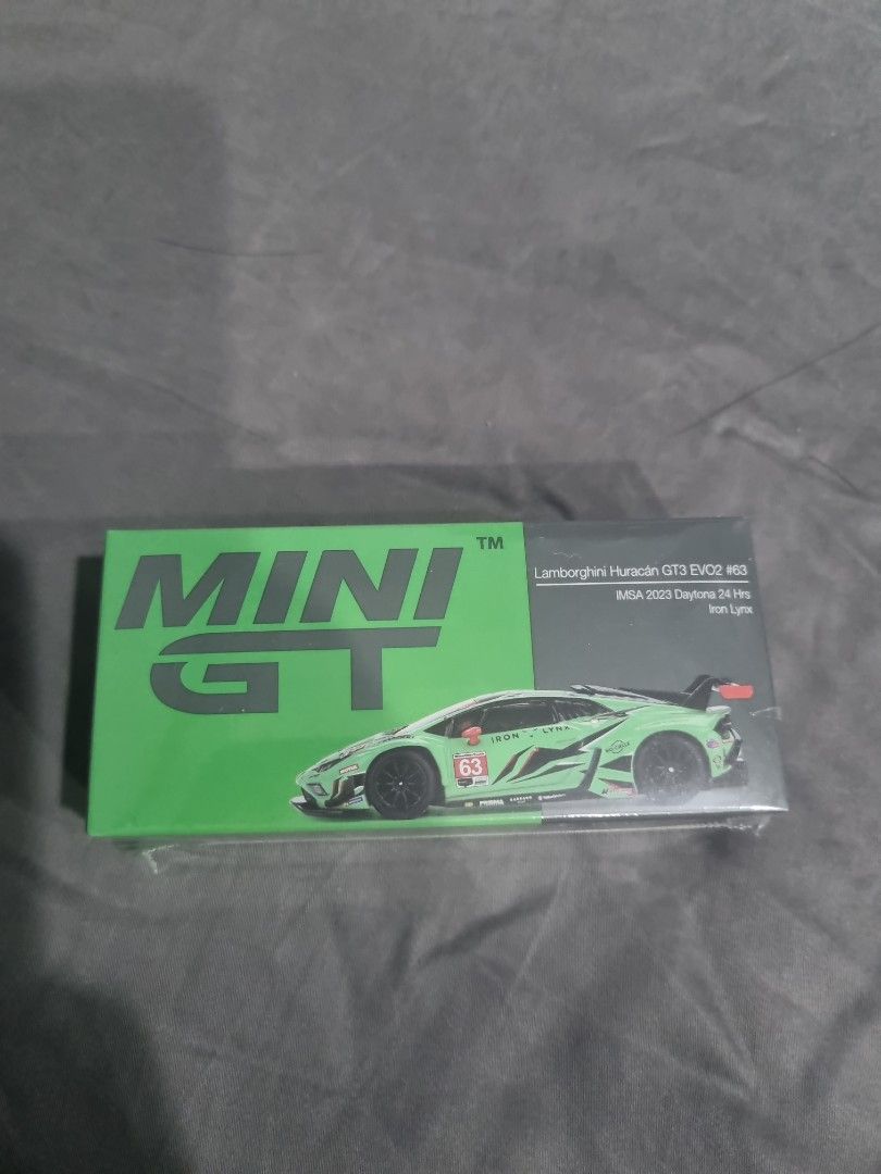 1/64 Mini Gt Lamborghini Huracan GT3 EVO2 #63 IMSA 2023 Daytona 24 Hrs ...