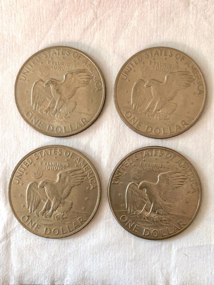 1971 & 1972 Eisenhower One Dollar US Coins (Bundle), Hobbies & Toys ...