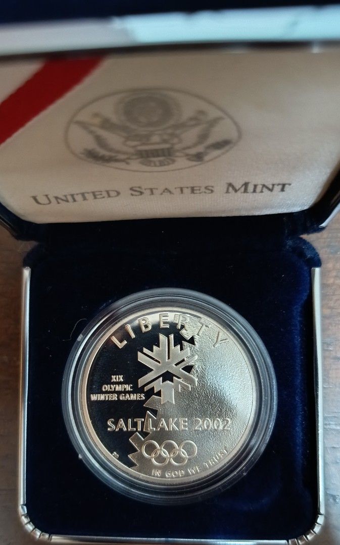 2002 Salt Lake Olympic Winter Games Silver Proof Coin, Hobbies & Toys ...