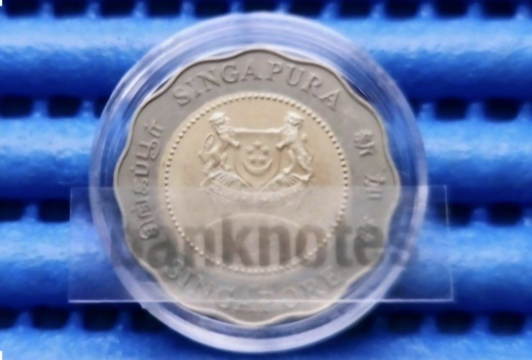 2003 Singapore Vanda Miss Joaquim $5 Scalloped Shaped Bimetallic Coin ...