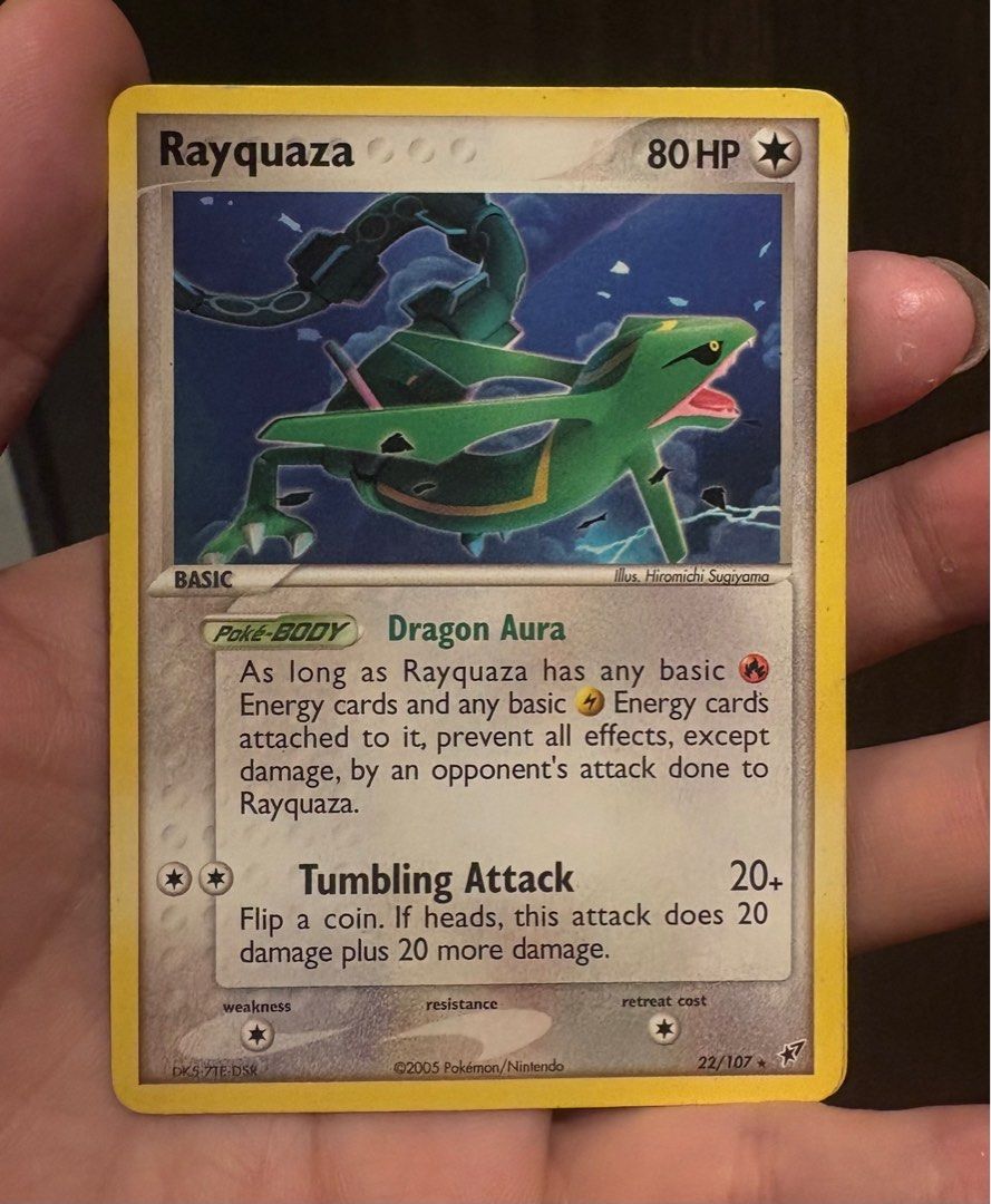 2005 Rayquaza Pokemon Card 22/107, Hobbies & Toys, Toys & Games on ...