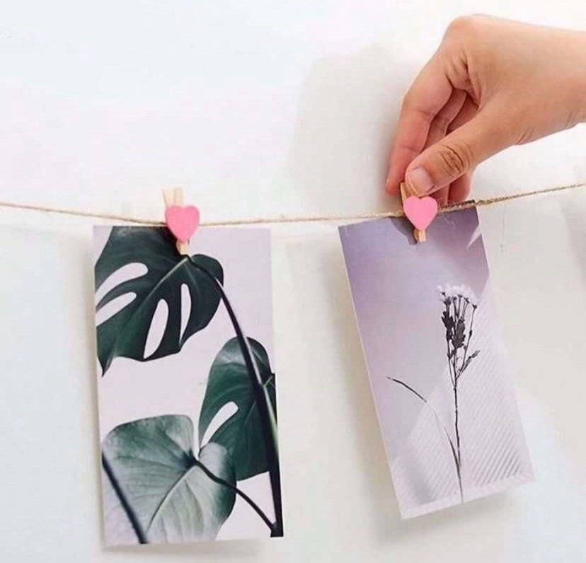 50pcs/lot Mini Love Heart Shape Wooden Clip,Photo Paper Clips Pegs ...