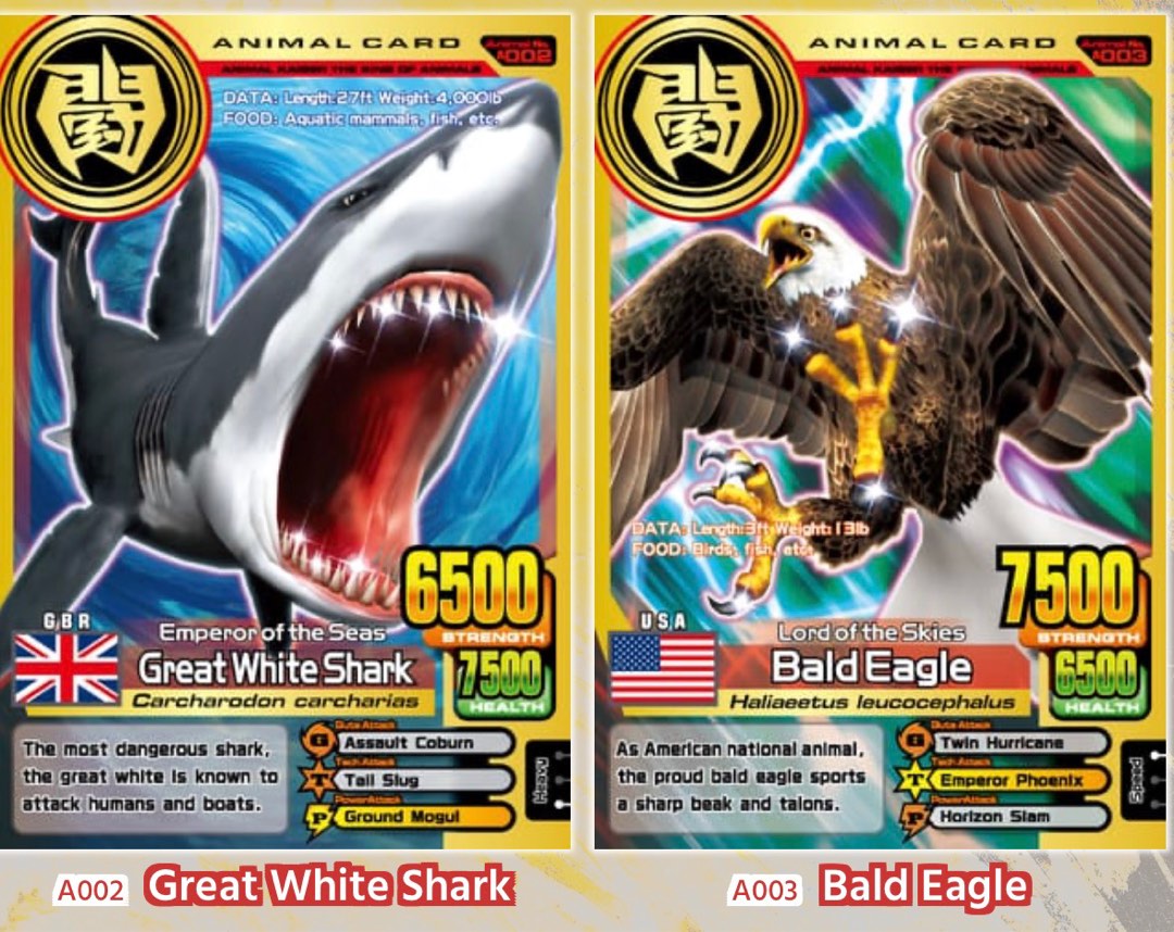 Animal Kaiser plus v3 Great white shark and Bald eagle Gold, Hobbies ...