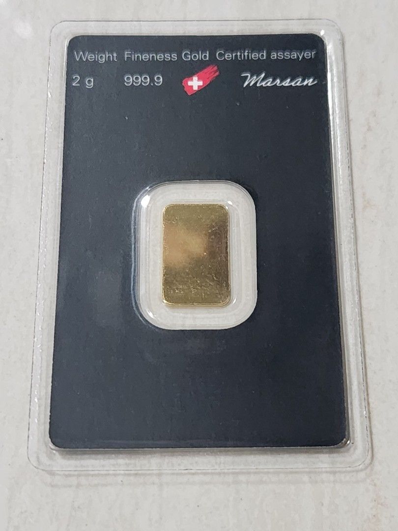 Argor-Heraeus 2g Fine Gold Bar, Hobbies & Toys, Memorabilia ...