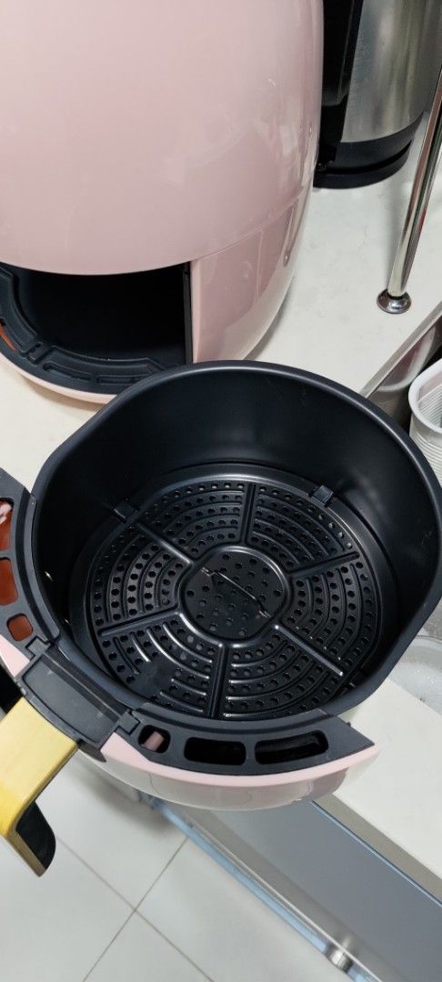 BAKHOW 復古粉色氣炸鍋, 家庭電器, 廚房電器, 油炸鍋 - Carousell