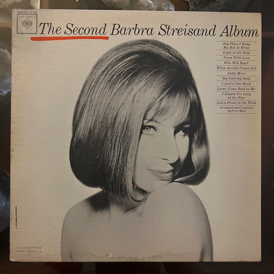 Barbra Streisand - The Second Barbra Streisand Album Vinyl Record ...