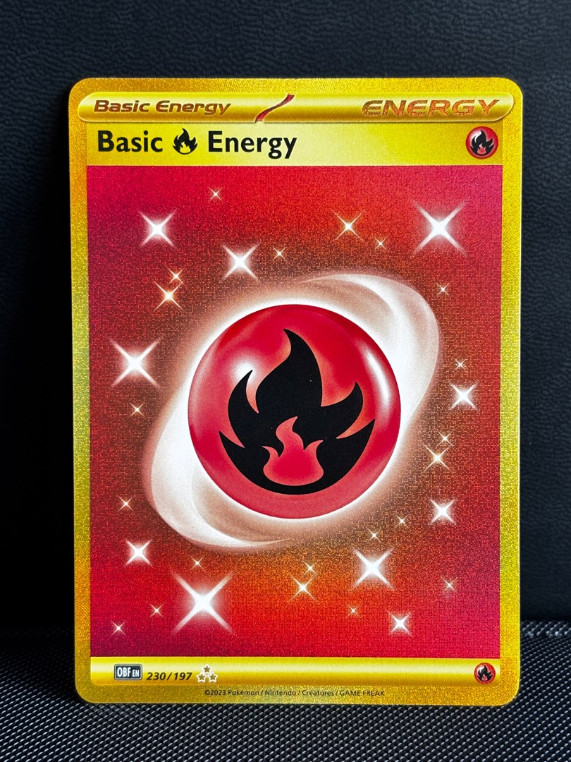 Basic fire energy #230 Obsidian flames, Hobbies & Toys, Toys & Games on ...