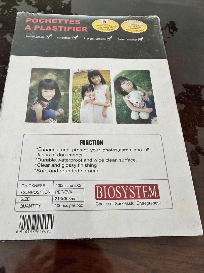 Biosystem A4 Laminating Film - 100 Microns, Hobbies & Toys, Stationery ...