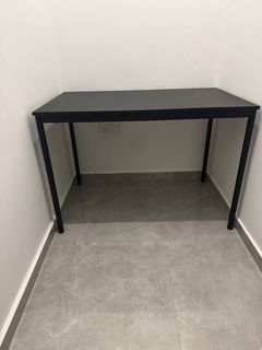 Compact Black Study Table, Furniture & Home Living, Furniture, Tables ...