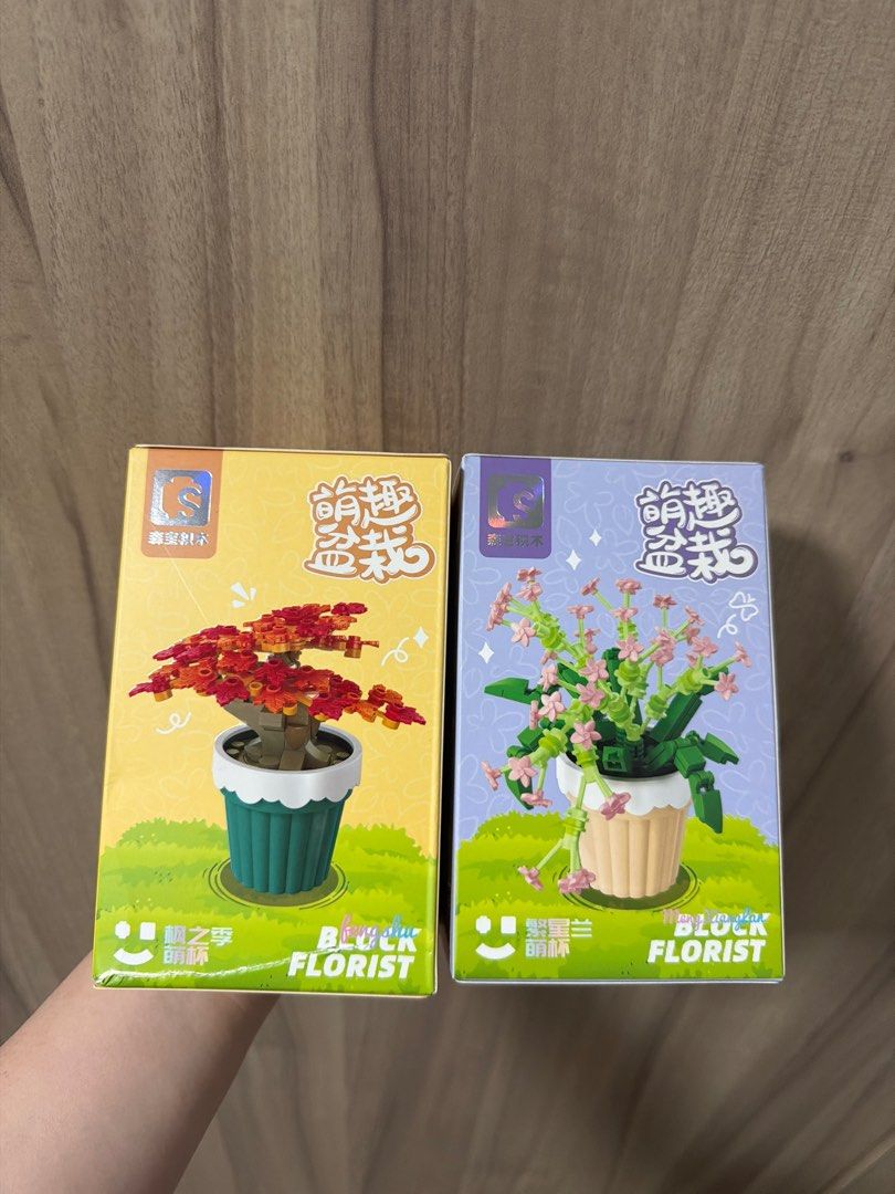 Block Florist Building Blocks - Flower Pot Set, Hobbies & Toys, Toys ...