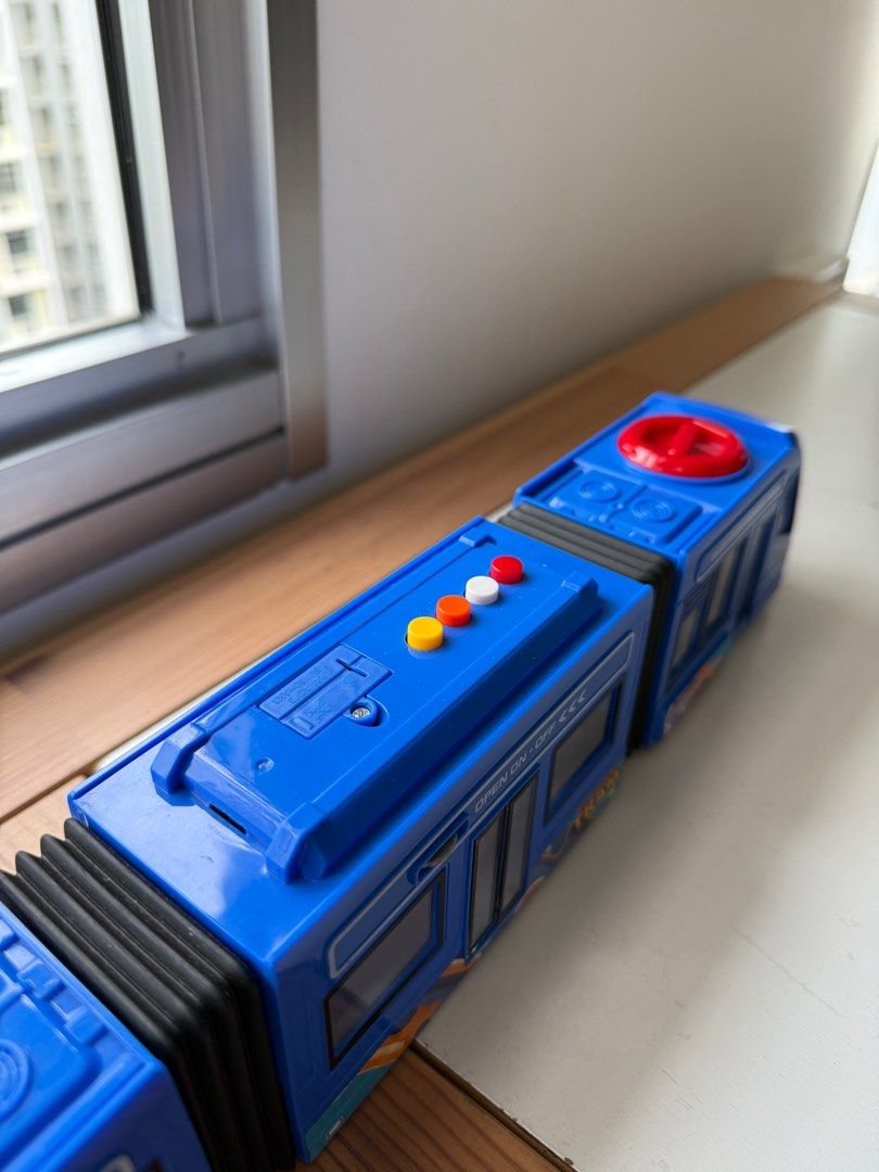 Blue Toy Tram/ Train, Hobbies & Toys, Toys & Games on Carousell