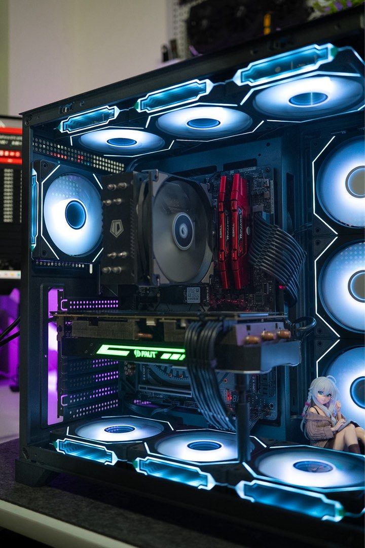 AVAILABLE Mid-Range RGB Gaming PC + Mouse & Keyboard GTX 1070Ti / Ryzen ...