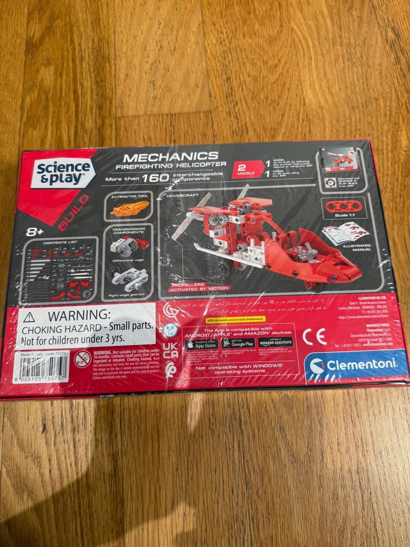 Clementoni Science & Play Mechanics Firefighting Helicopter, Hobbies ...