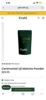 MUJI Instant Matcha Latte (10 servings), Food & Drinks, Beverages on ...
