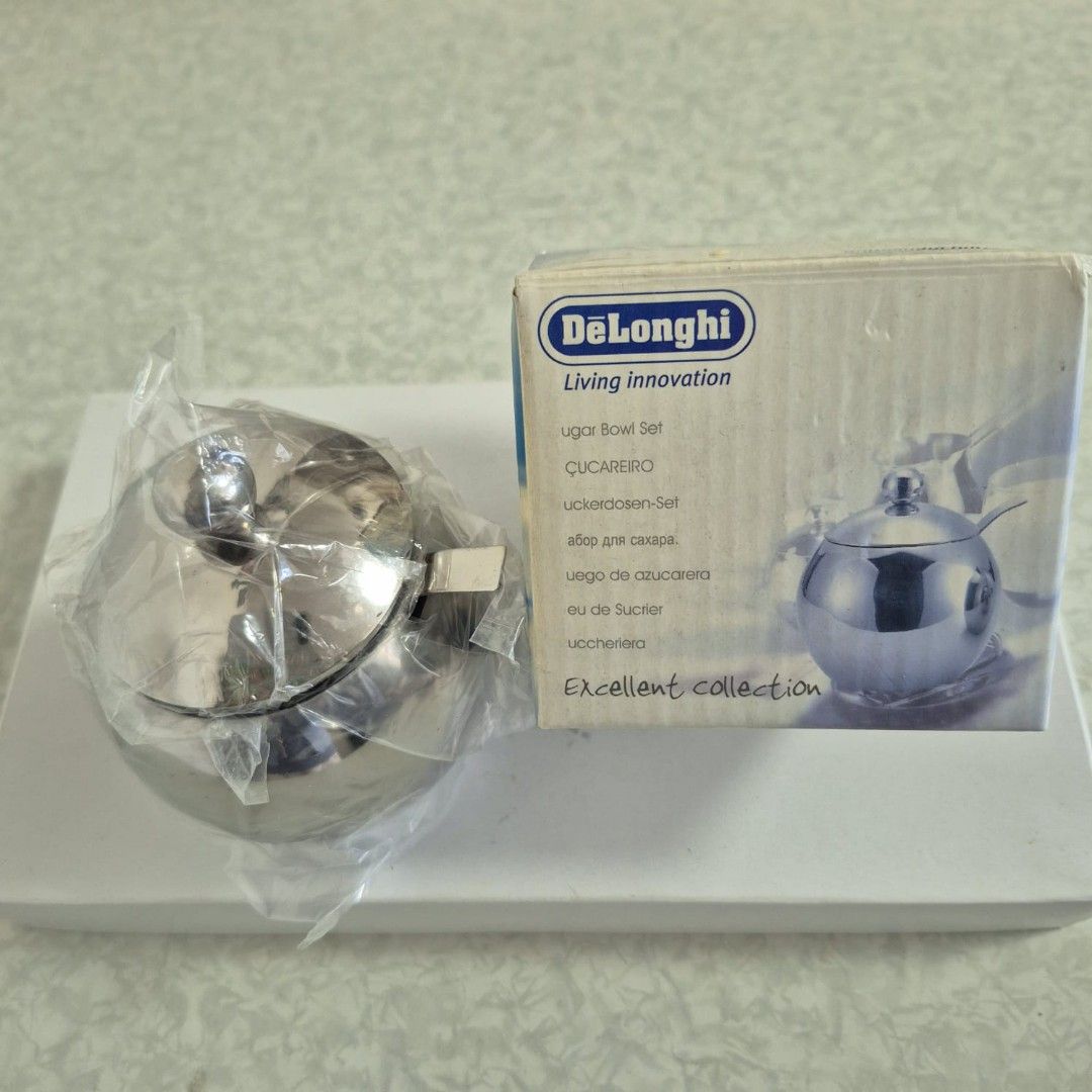 全新Delonghi Stainless steel Ghee Pot/oil Pot/pickle pot,全新 鏽鋼裝鹽糖小碗連蓋+小匙 ...