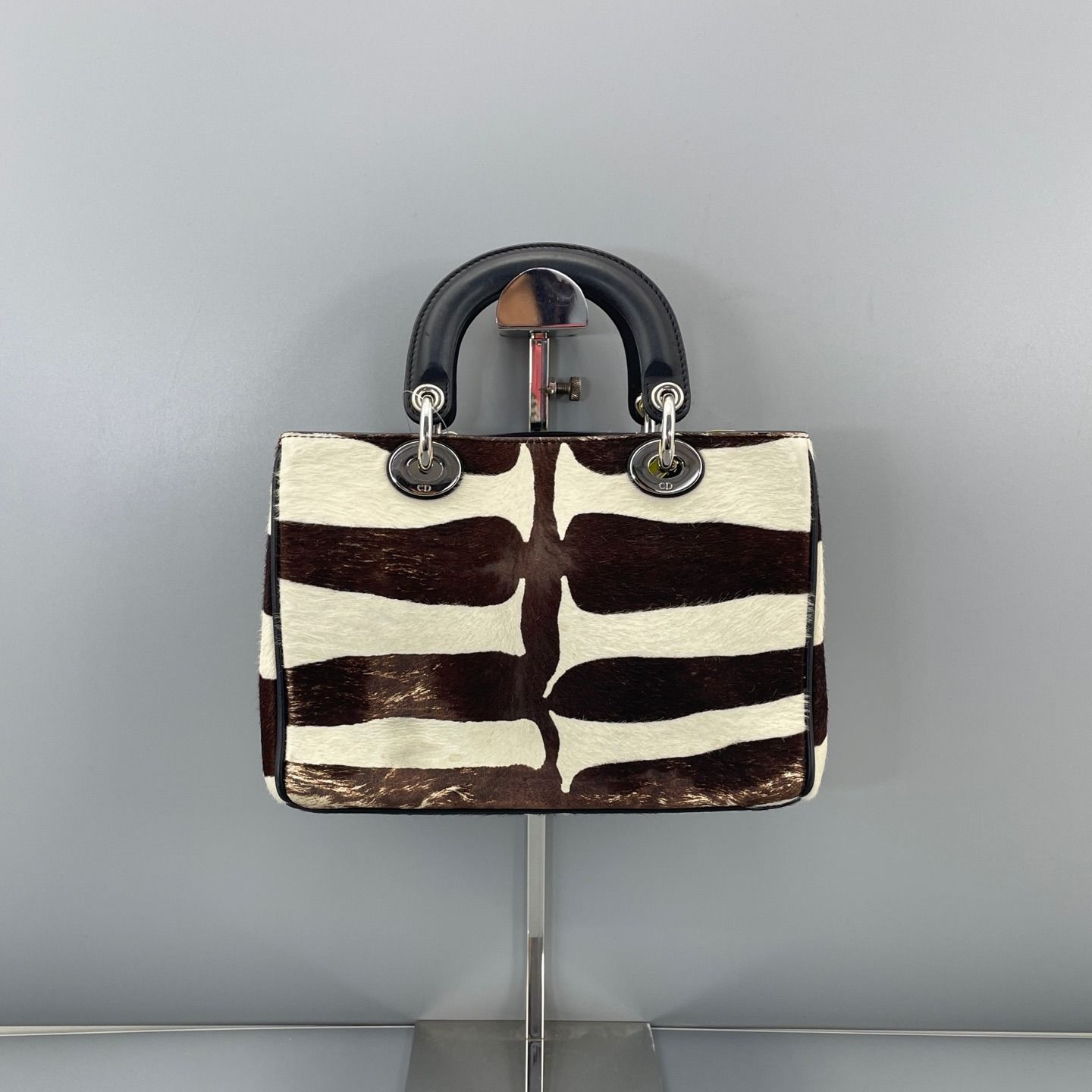 Dior Small Diorissimo Tote in Zebra Print Fur, Luxury, Bags & Wallets ...