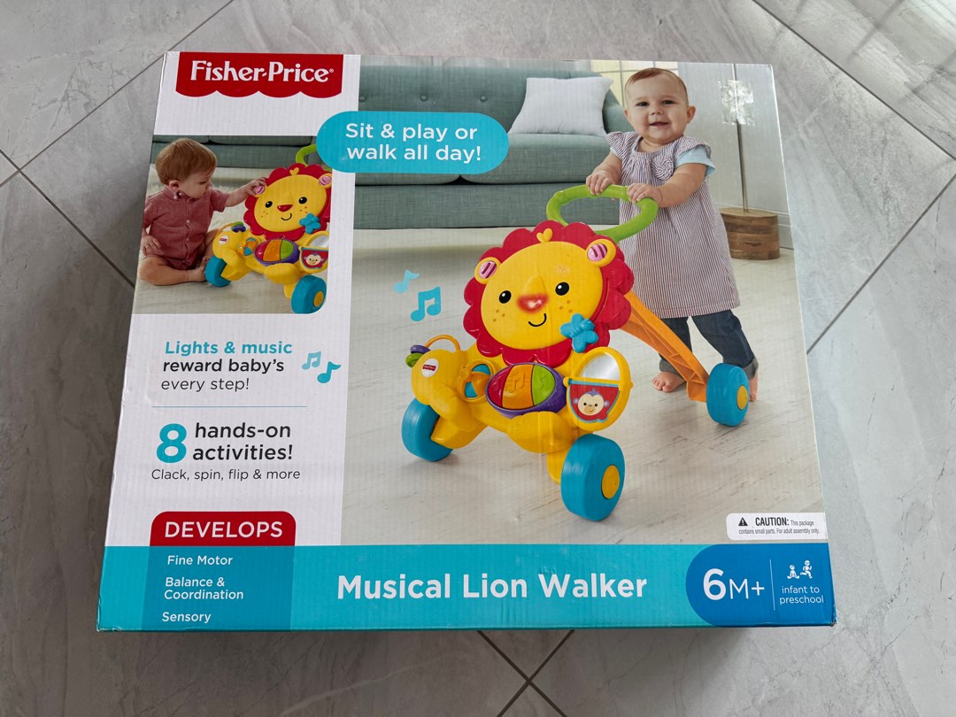 Fisher-Price Musical Lion Walker - 6M+, Babies & Kids, Infant Playtime ...