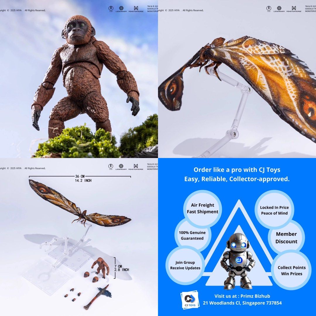 HIYA Exquisite Basic Series None Scale 14 Inch Godzilla x Kong The New ...